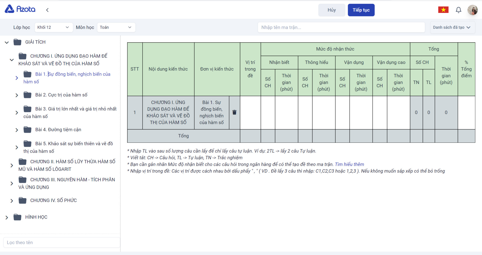 Tạo đề từ ngân hàng chung Azota - Hướng dẫn sử dụng Azota
