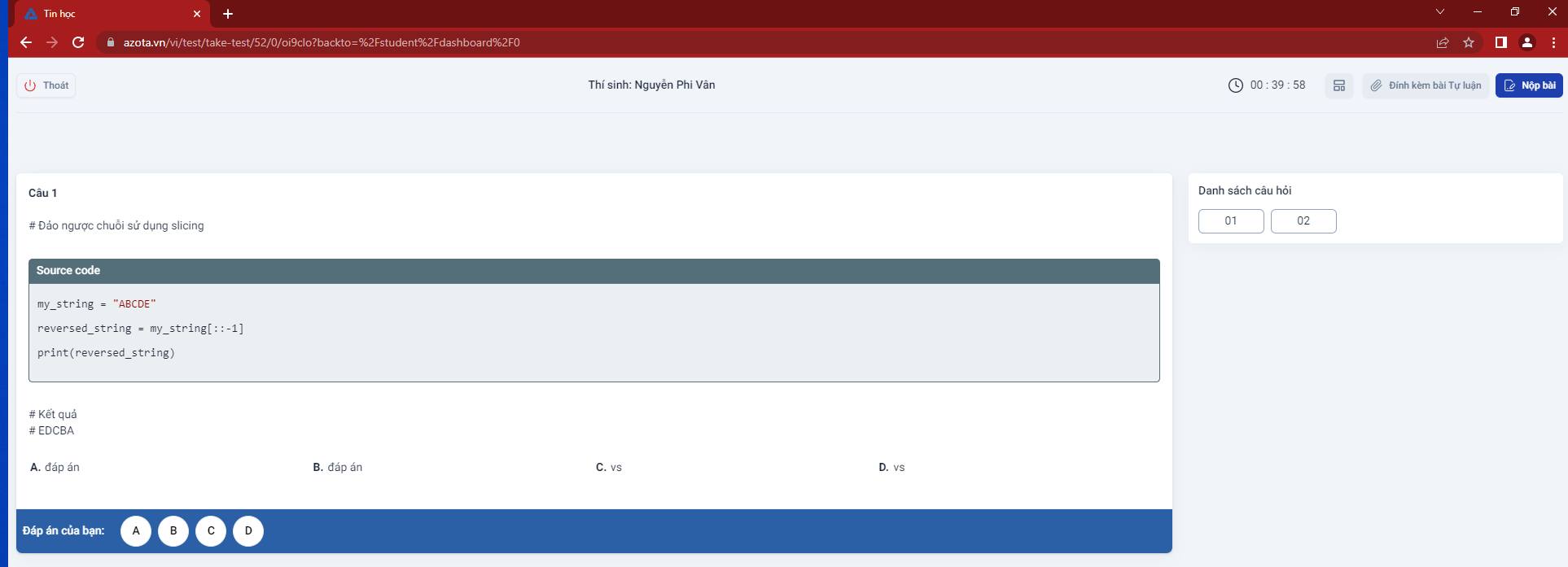 Chèn code block trong màn editor - Hướng dẫn sử dụng Azota