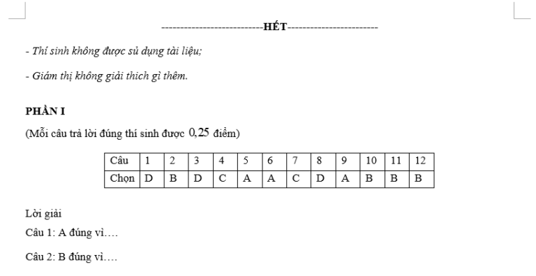Cấu trúc đề mẫu Azota - Hướng dẫn sử dụng Azota